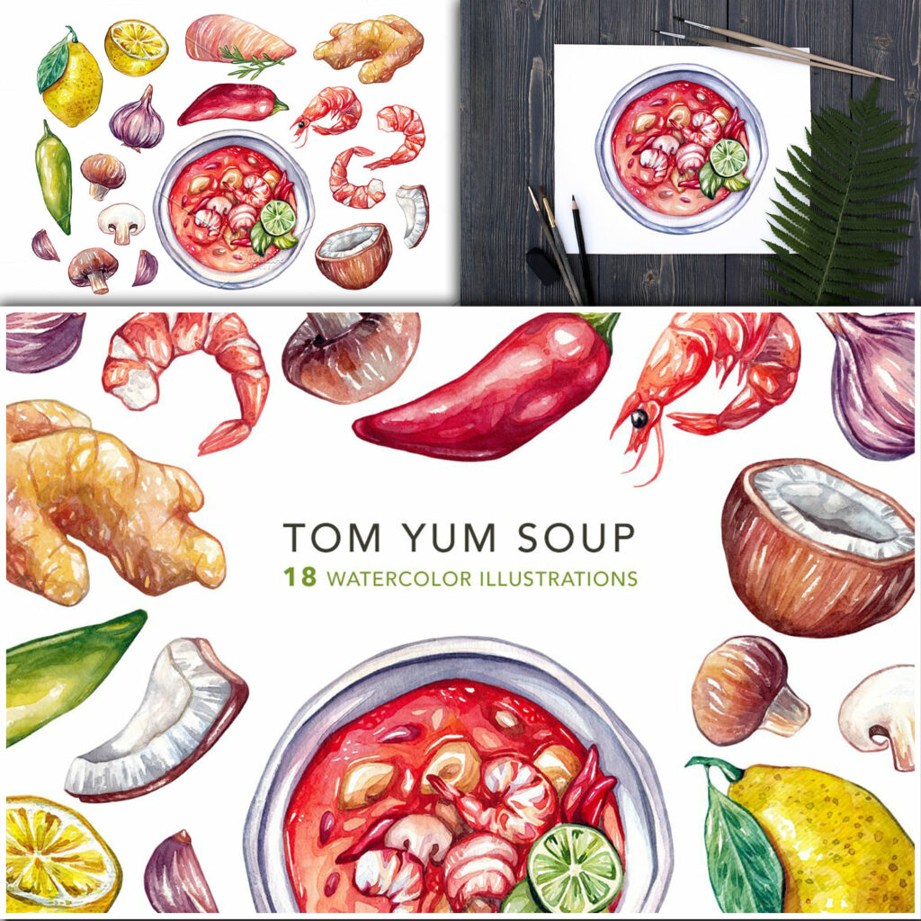 Tom Yum Soup + Ingredients – MasterBundles