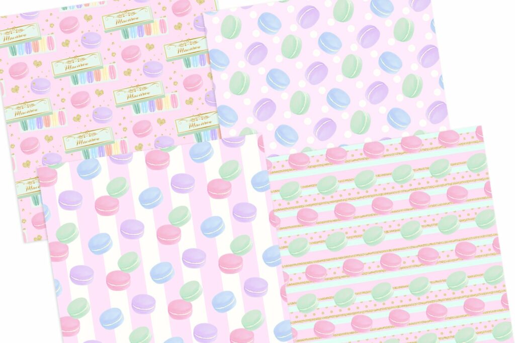 Macaron Digital Papers Seamless Pattern – MasterBundles