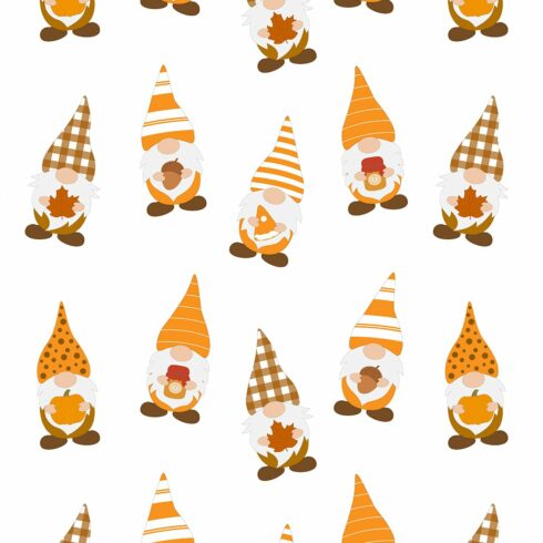 Gnomes Pattern. Fall Gnomes Pattern. | Master Bundles