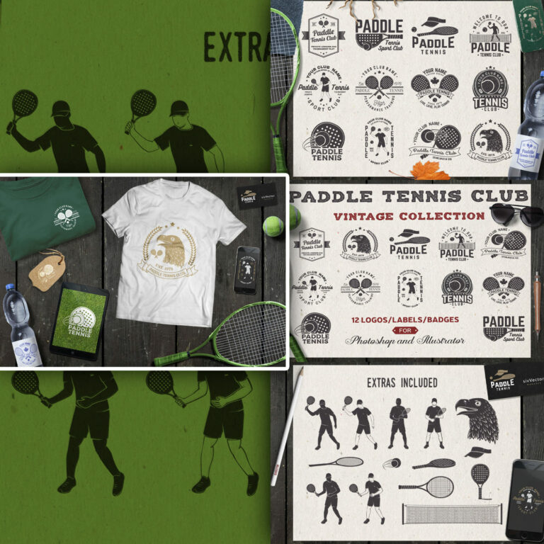 Paddle Tennis Club Logos/Badges – MasterBundles
