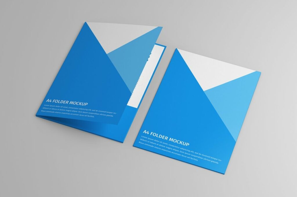 A4 Folder & Paper Mock-Up – MasterBundles