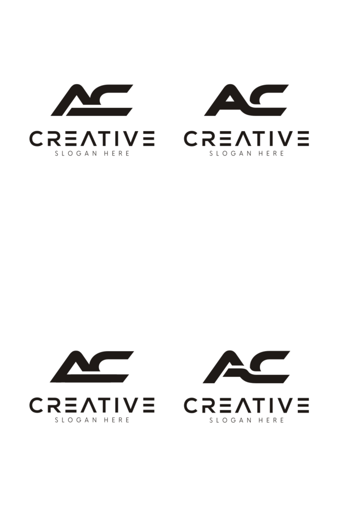 set of initials letter AC logo design - MasterBundles