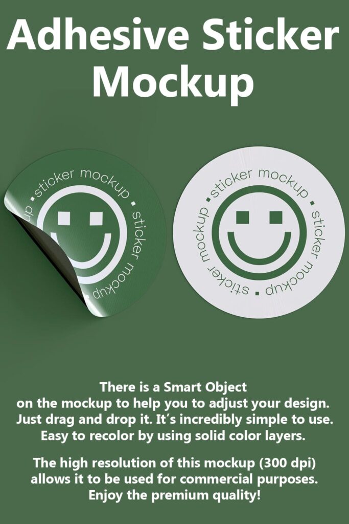 Adhesive Sticker Mockup – MasterBundles