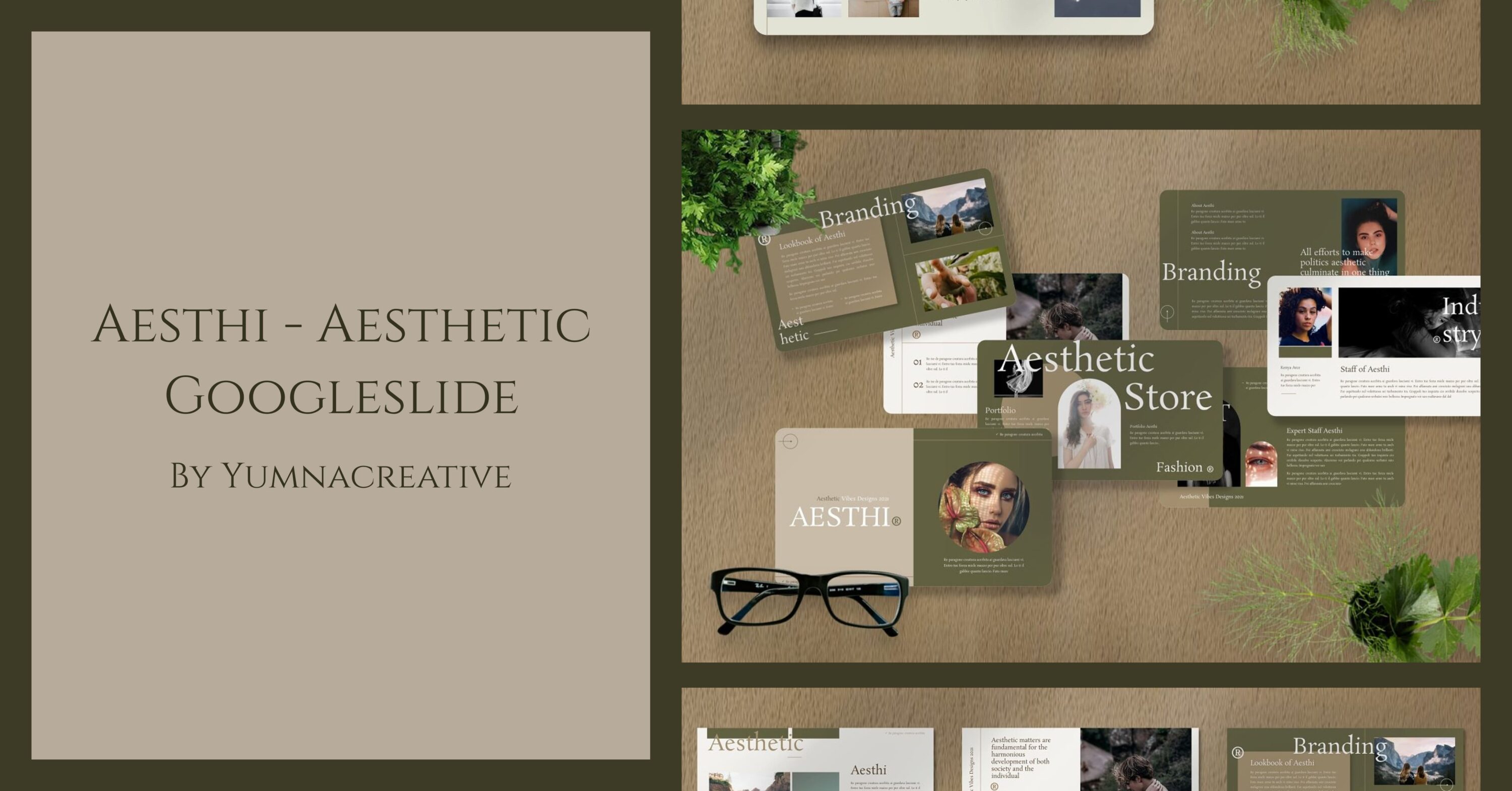 Aesthi - Aesthetic Google Slide – MasterBundles