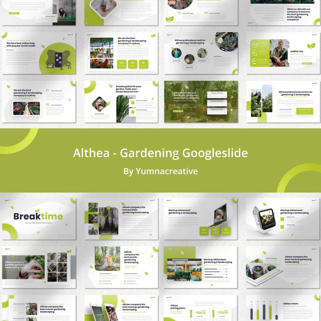 Althea - Gardening Google Slide – MasterBundles
