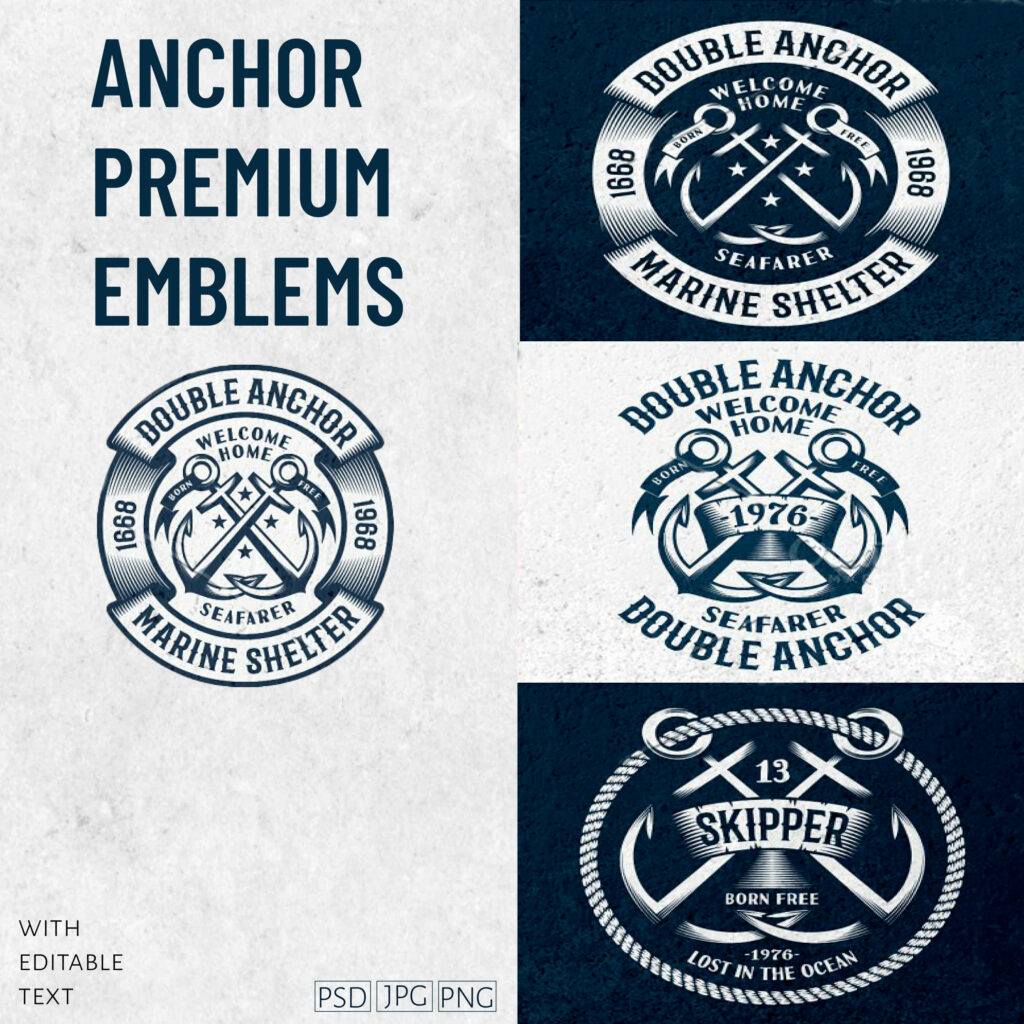 Anchor Premium Emblems – MasterBundles