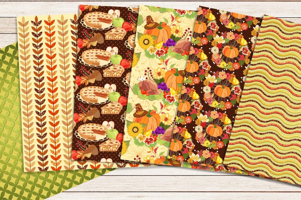 Thanksgiving Digital Papers – MasterBundles