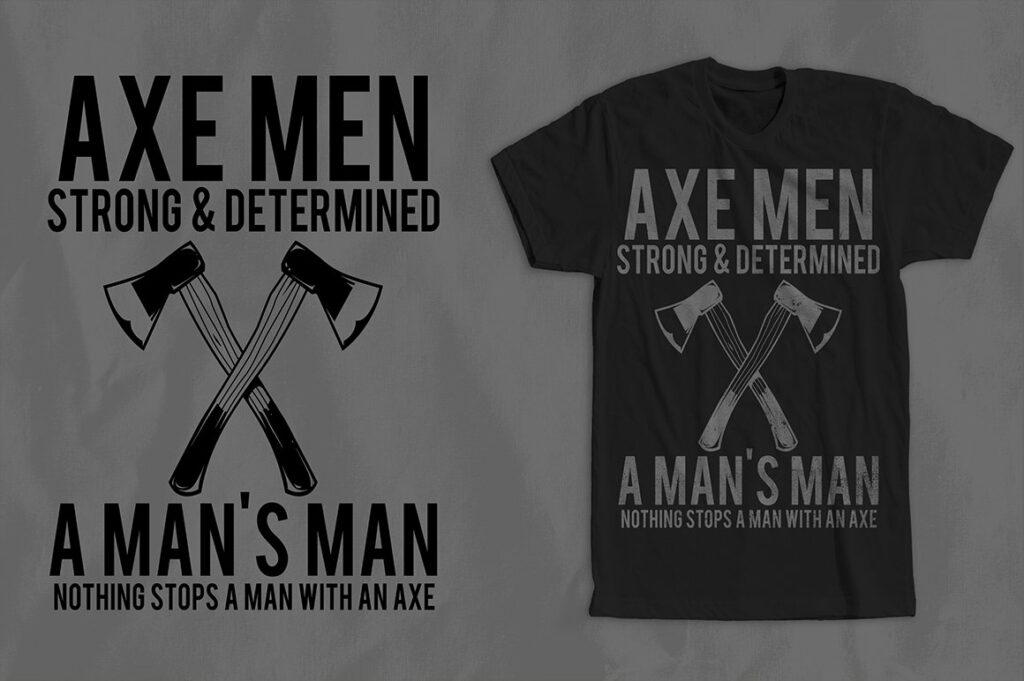Axe Men T-Shirt Design +Mockups – MasterBundles