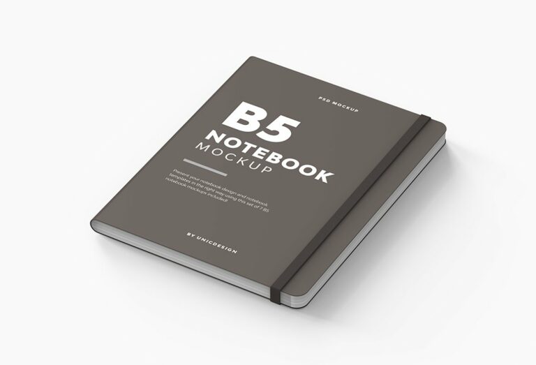B5 Notebook Mockup – MasterBundles