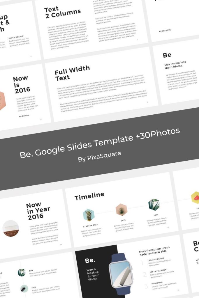 Be. Google Slides Template +30 Photos – MasterBundles