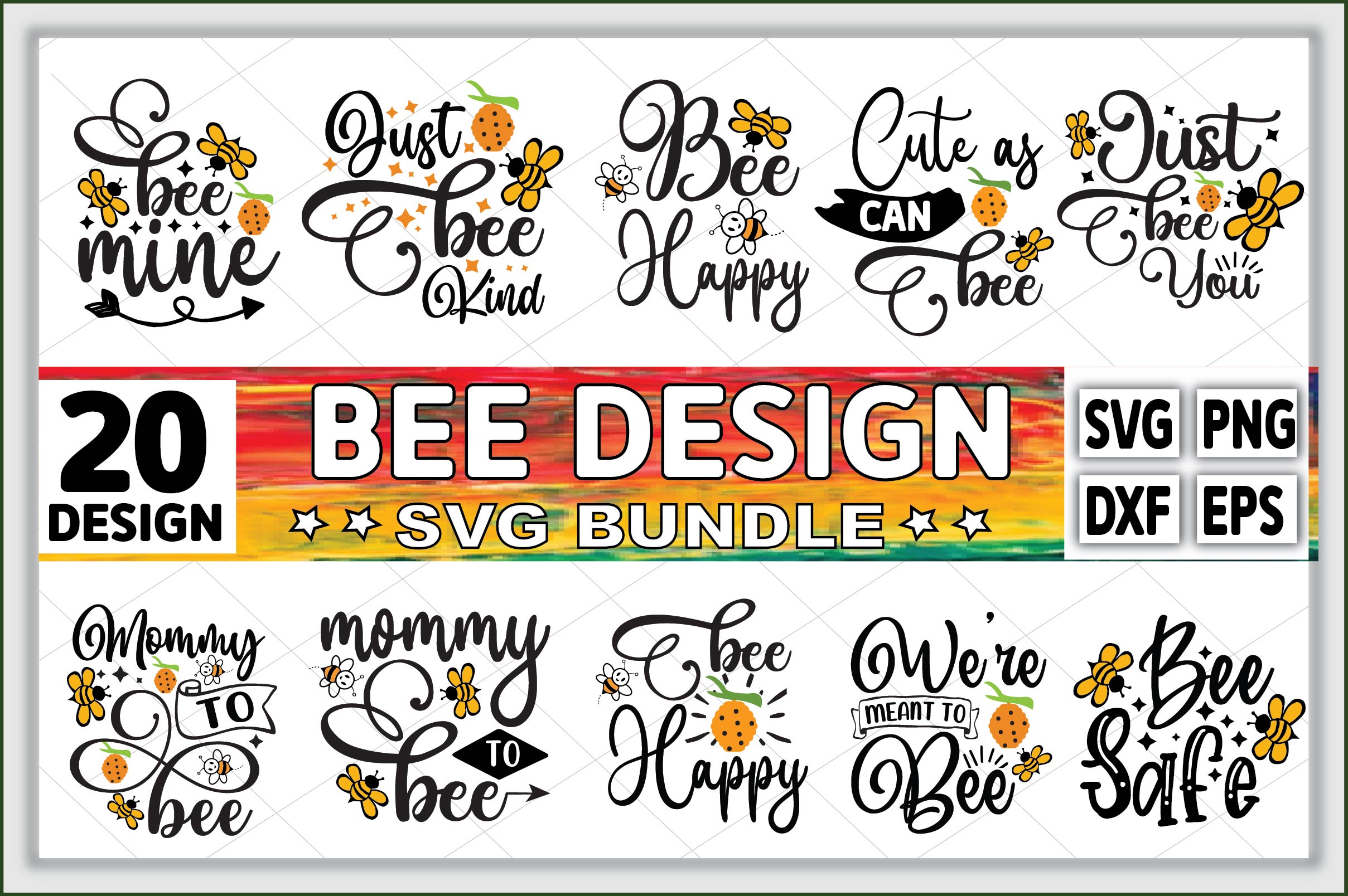 Bee SVG Design Bundle - MasterBundles