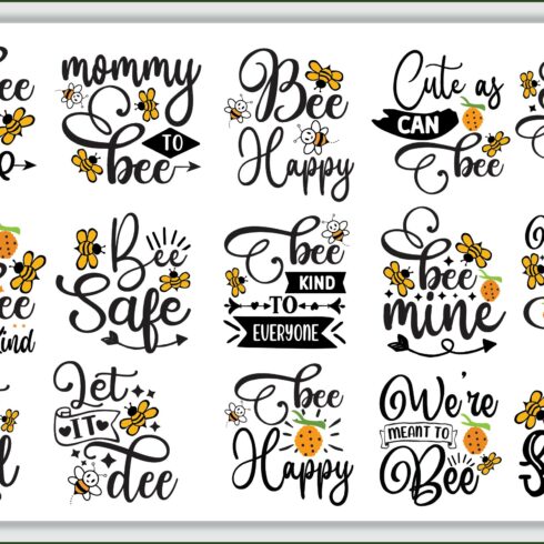 Bee SVG Design Bundle | MasterBundles