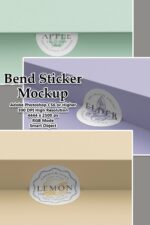 Bend Sticker Mockup – MasterBundles