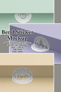 Bend Sticker Mockup – MasterBundles
