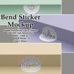 Bend Sticker Mockup – MasterBundles