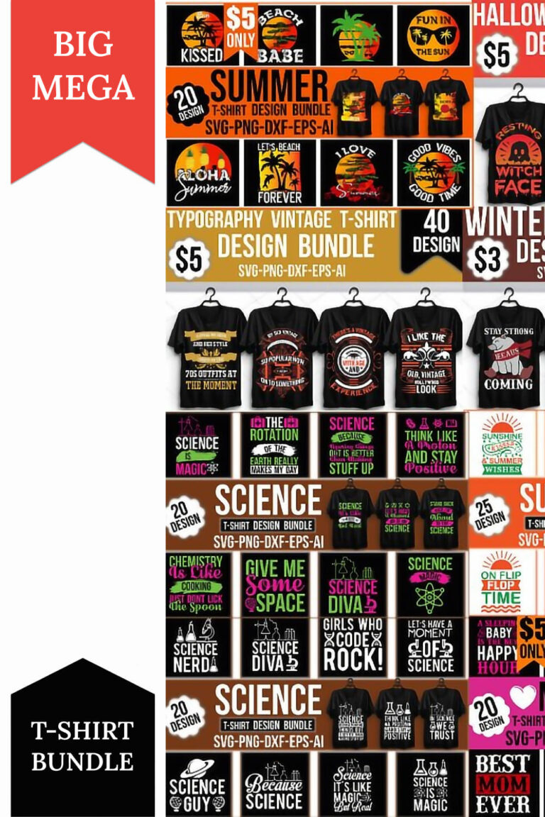 Big Mega T-shirt Bundle – MasterBundles
