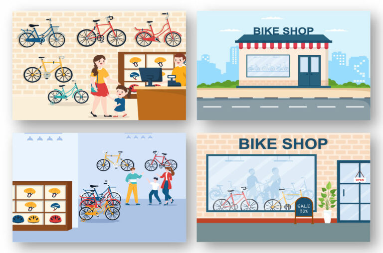 10 Bike Shop Illustration - MasterBundles