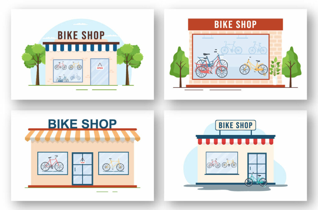 10 Bike Shop Illustration - MasterBundles