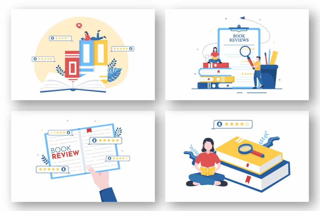 10 Book Review Feedback Illustration - MasterBundles