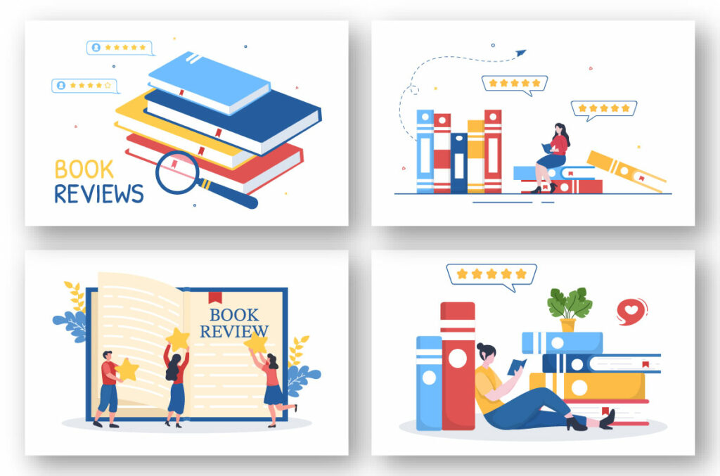 10 Book Review Feedback Illustration - MasterBundles