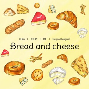 Watercolor Clipart - Mac And Cheese Food Illustration | Master Bundles