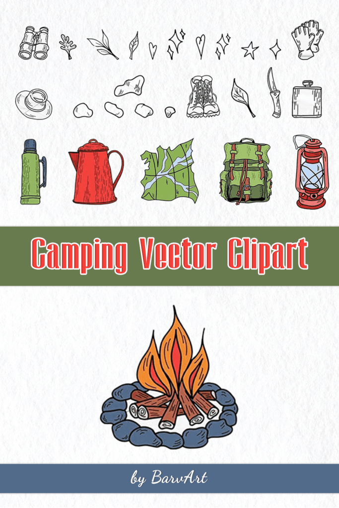 Camping Vector Clipart – MasterBundles