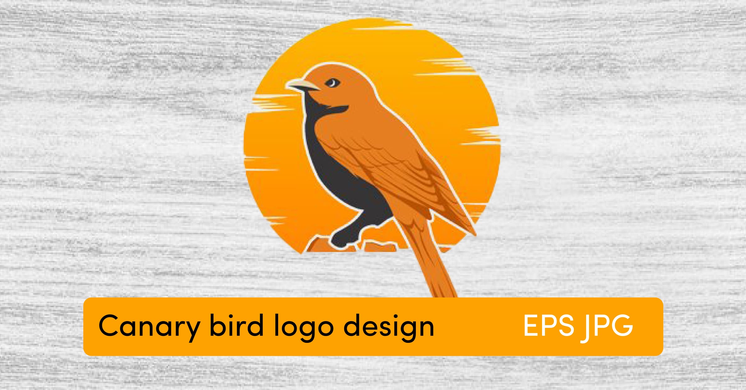 Canary Bird Logo Design Vector Illustration – MasterBundles