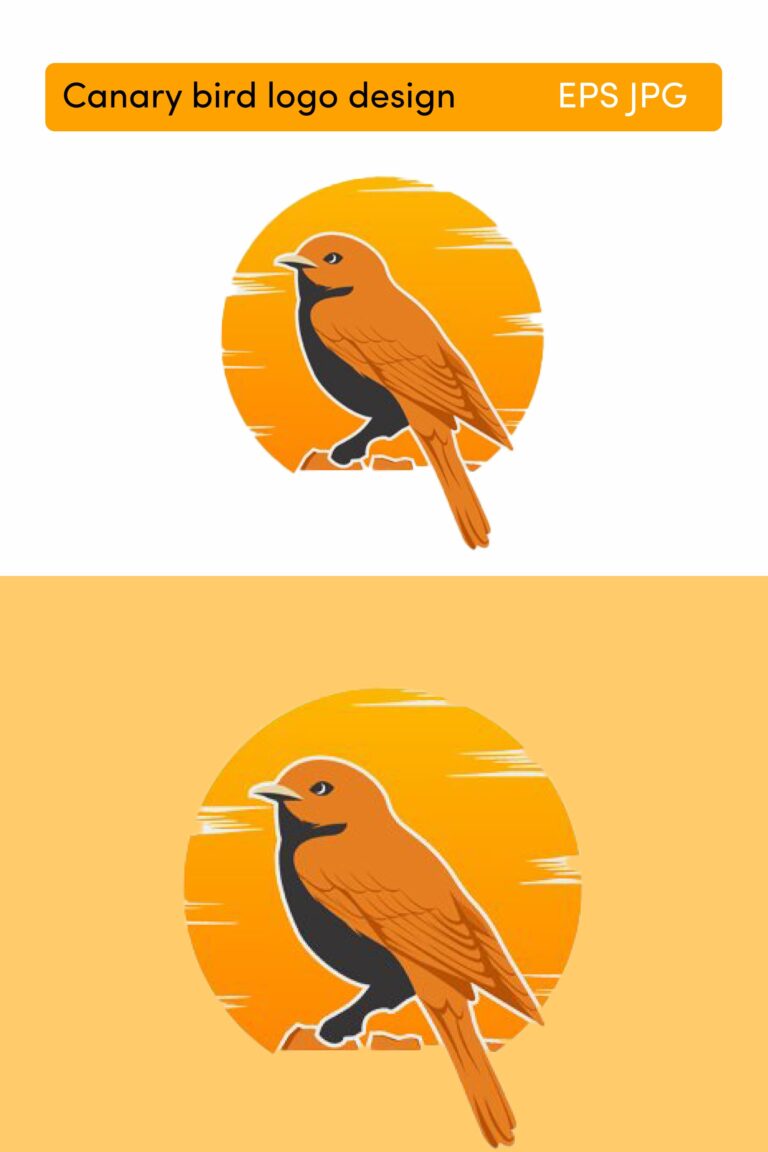 Canary Bird Logo Design Vector Illustration – MasterBundles