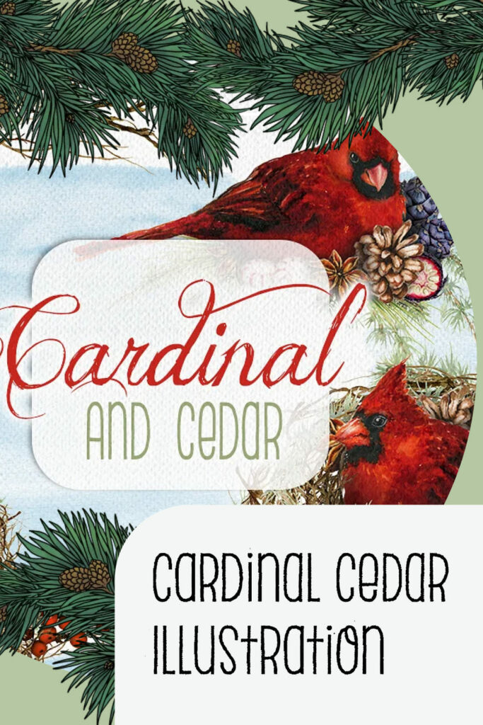 Cardinal Cedar Illustration – MasterBundles