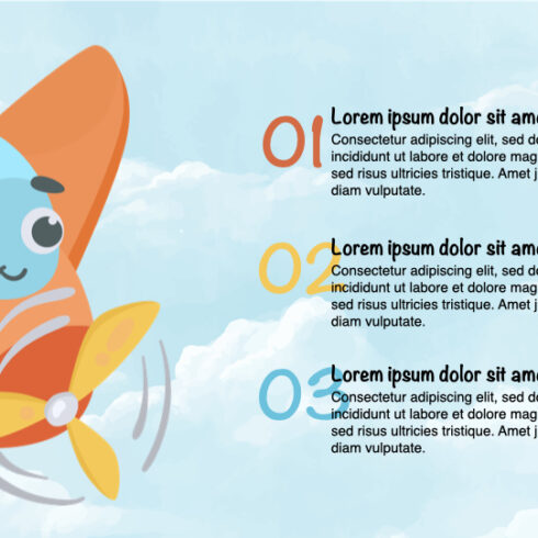 Cartoon Airplane Powerpoint Template | Master Bundles