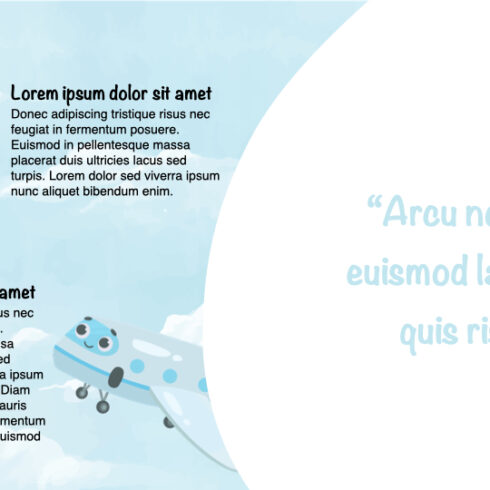 Cartoon Airplane Powerpoint Template | Master Bundles