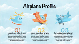 Cartoon Airplane Powerpoint Template – MasterBundles