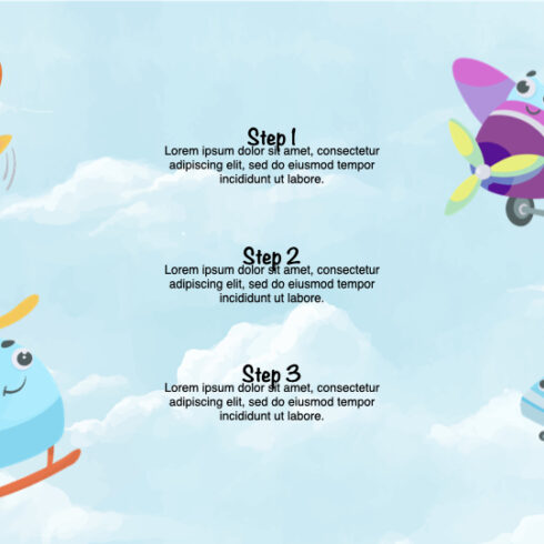 Cartoon Airplane Powerpoint Template | Master Bundles