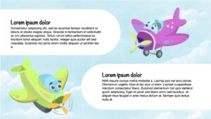 Cartoon Airplane Powerpoint Template – MasterBundles