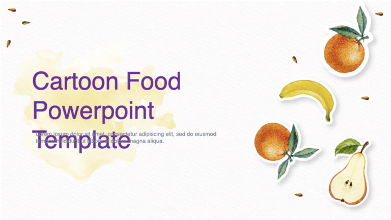 Cartoon Food Powerpoint Template – MasterBundles