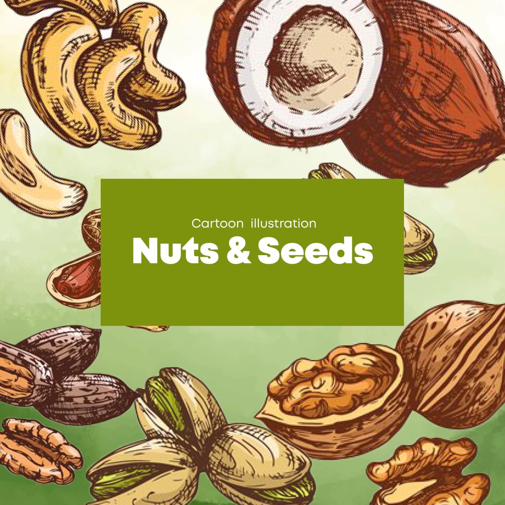 Hazelnuts Nuts Cute Characters With Human Faces – MasterBundles