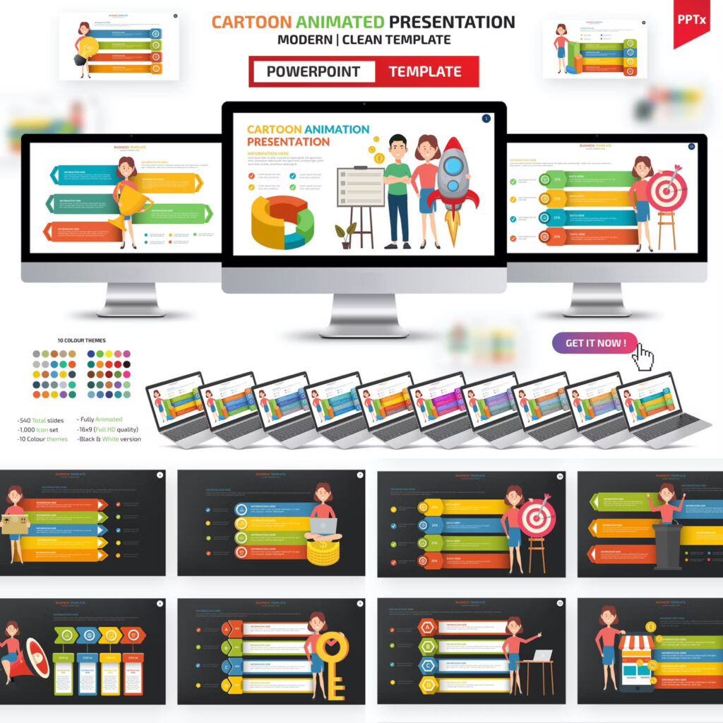 Cartoon Powerpoint Presentation Template – MasterBundles
