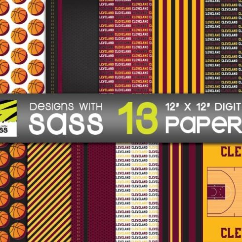 Cleveland Basketball Digital Paper | Master Bundles