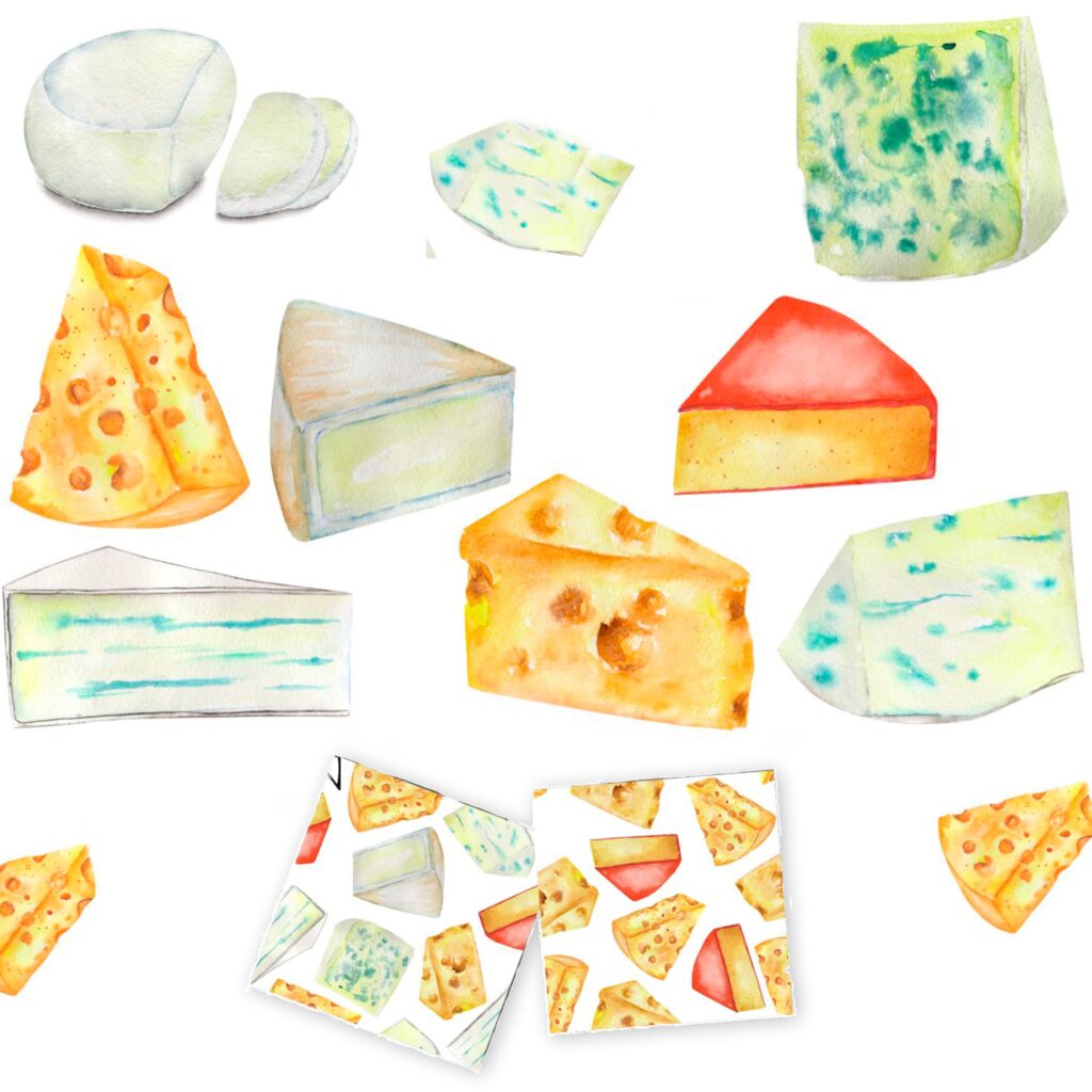 Cheese. Watercolor Clip Art – MasterBundles