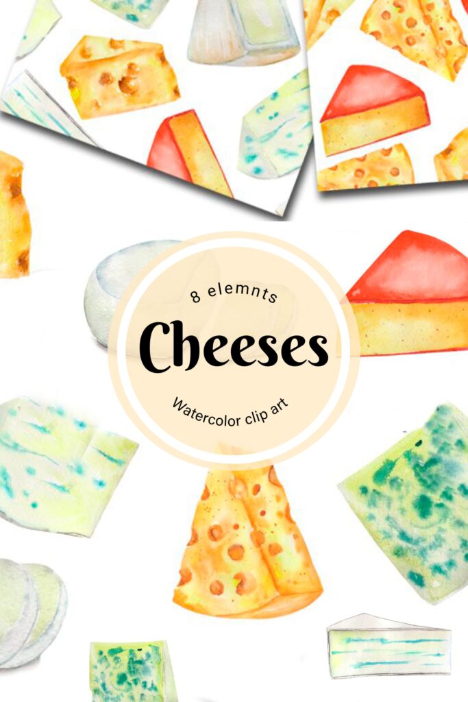 Cheese. Watercolor Clip Art – MasterBundles
