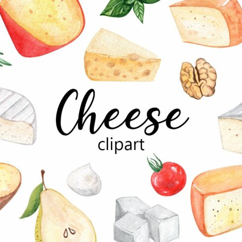 Cheese Watercolor Clipart | Master Bundles
