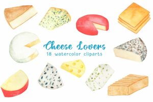 Cheese Watercolor Clipart - Food Watercolor Png – MasterBundles