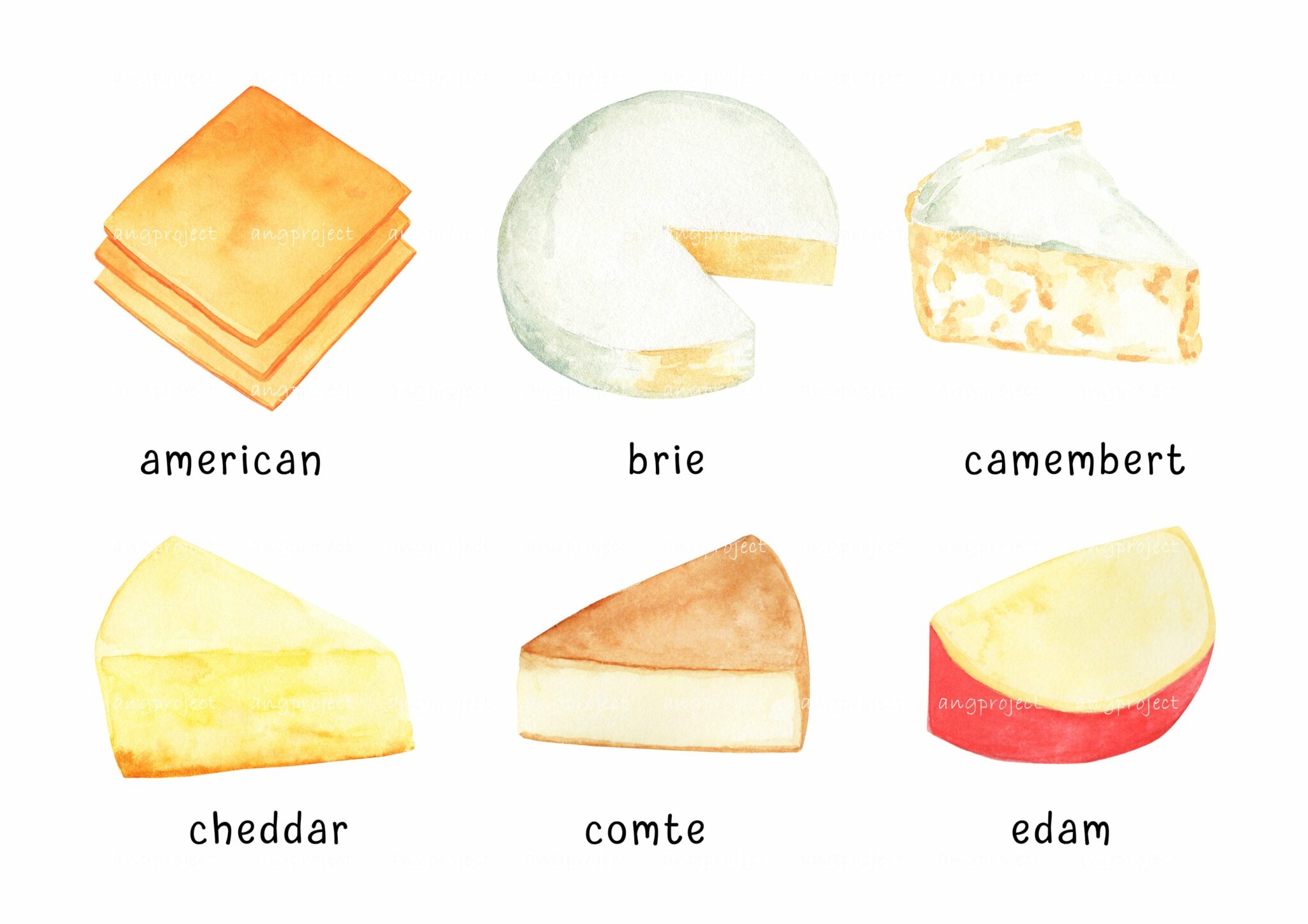 Cheese Watercolor Clipart - Food Watercolor Png – MasterBundles