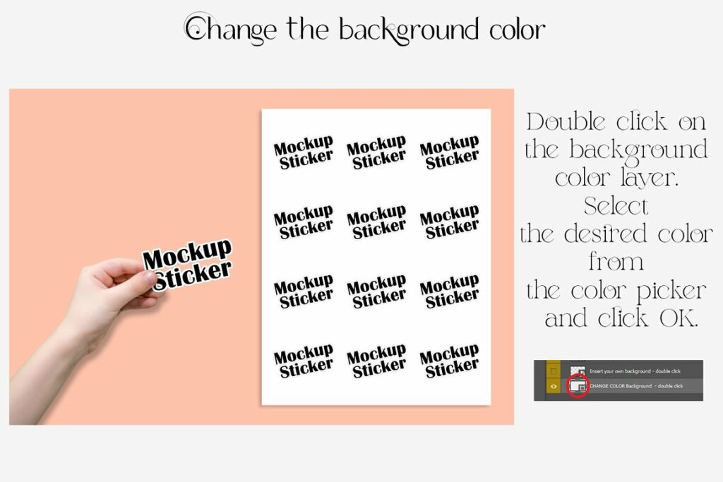 Child Hand Sticker Sheet Mockup Psd – MasterBundles