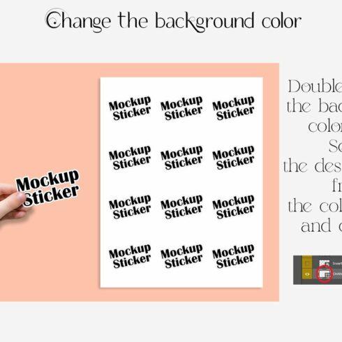 Child Hand Sticker Sheet Mockup Psd | MasterBundles