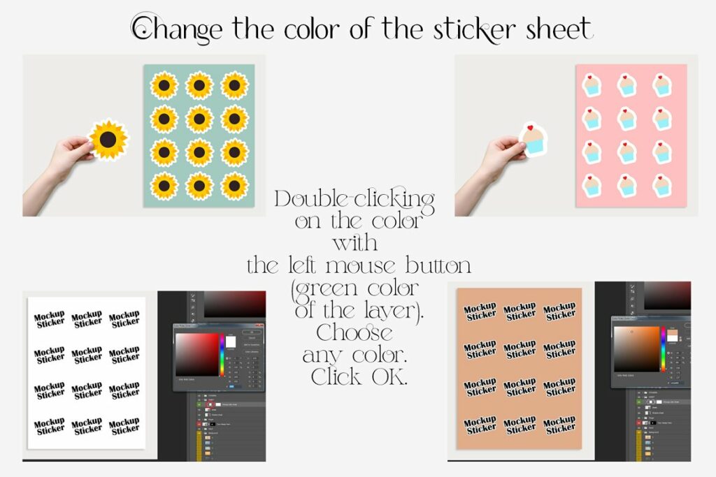 Child Hand Sticker Sheet Mockup Psd – MasterBundles