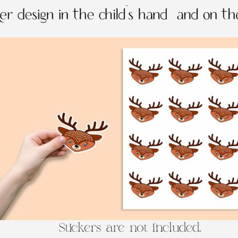 Child Hand Sticker Sheet Mockup Psd | MasterBundles