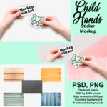 Child Hands Sticker Mockup. Psd, Png – MasterBundles