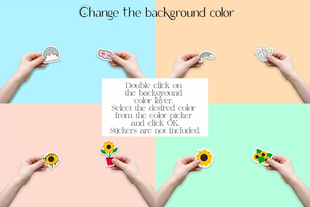 Child Hands Sticker Mockup. Psd, Png – MasterBundles