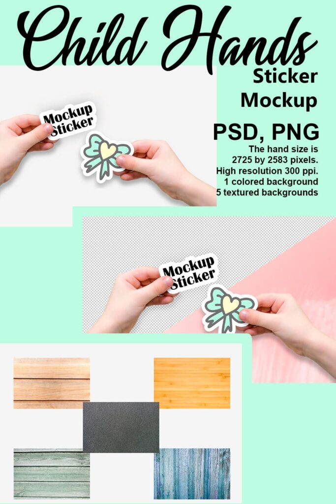 Child Hands Sticker Mockup. Psd, Png – MasterBundles